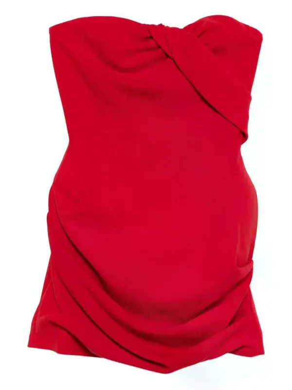 Magda Butrym Draped Strapless Mini Dress