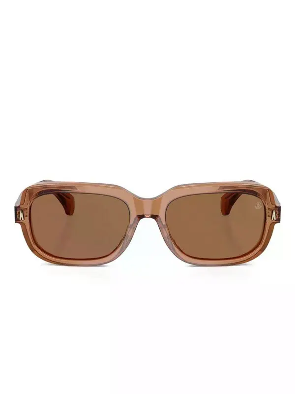 Moncler Suntrap Rectangle-frame Sunglasses - Orange