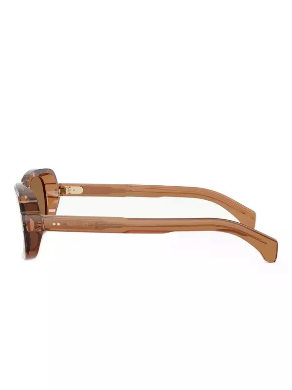 Moncler Suntrap Rectangle-frame Sunglasses - Orange