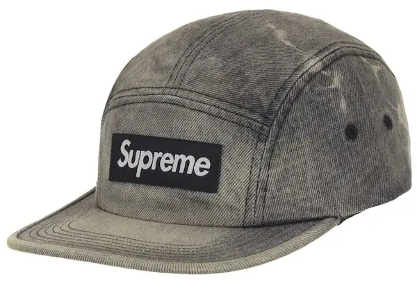 Supreme Denim Camp Cap - Washed Black