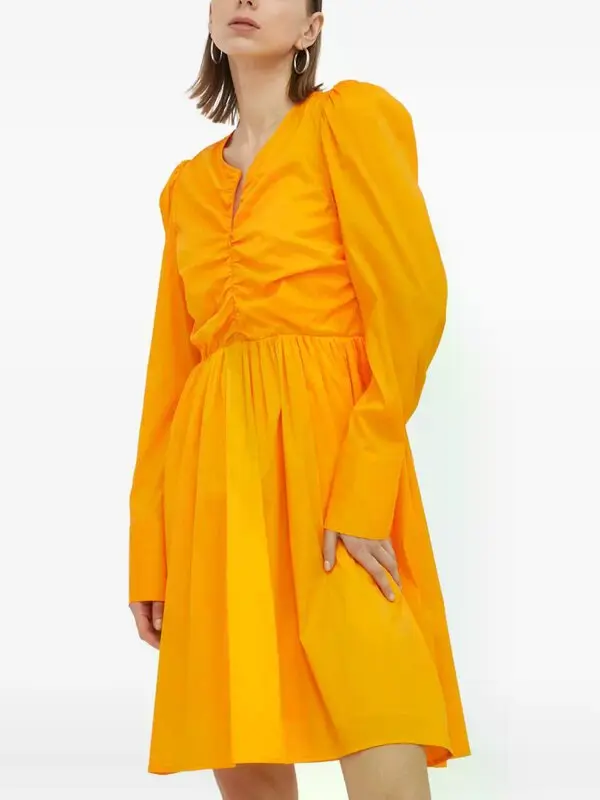 GESTUZ Ruched Long-sleeve Dress