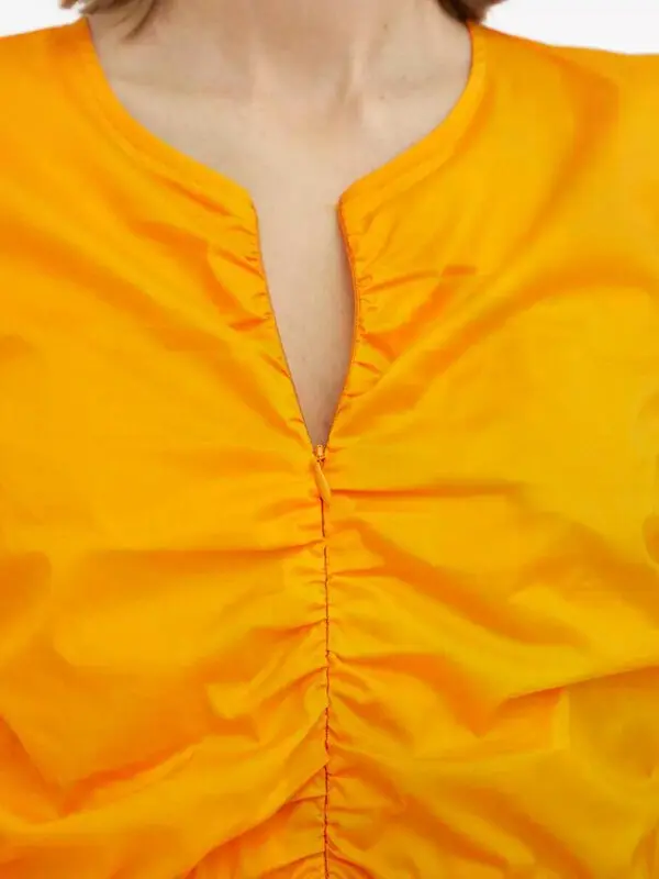 GESTUZ Ruched Long-sleeve Dress