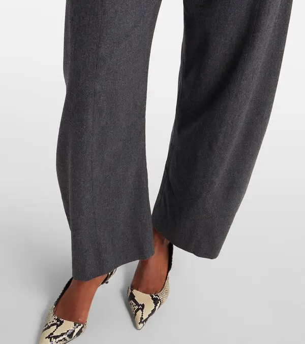 Khaite Clover Wool Barrel-leg Trousers