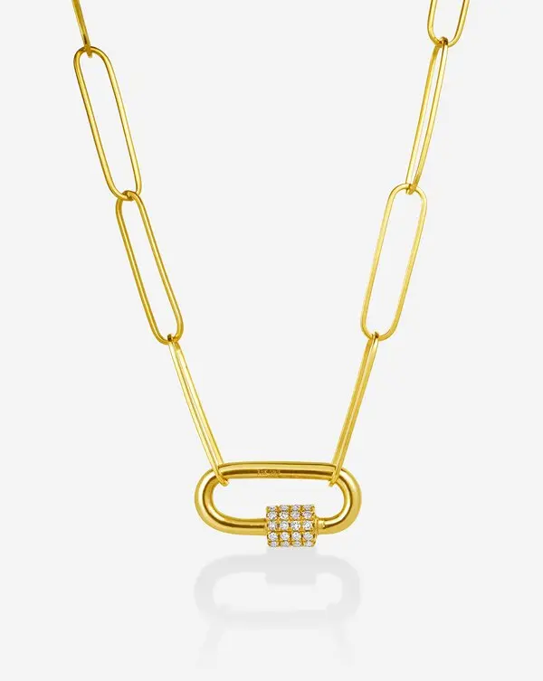 Ring Concierge Gold And Diamond Carabiner