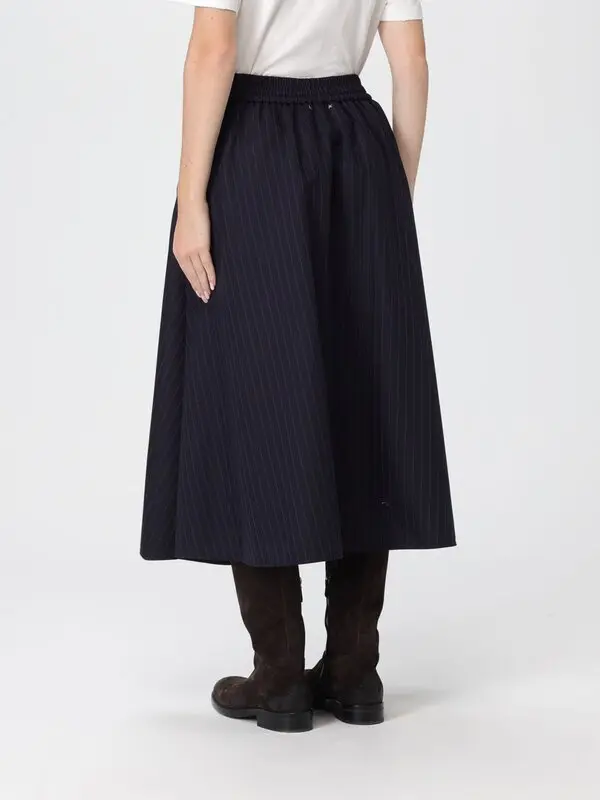 GOLDEN GOOSE Pinstriped A-line Skirt