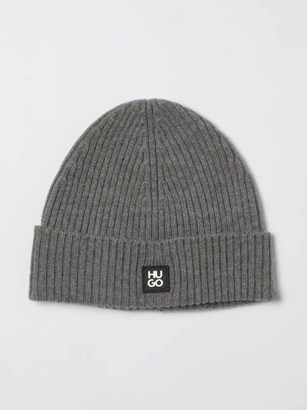 Hugo Ribbed Beanie - Grey