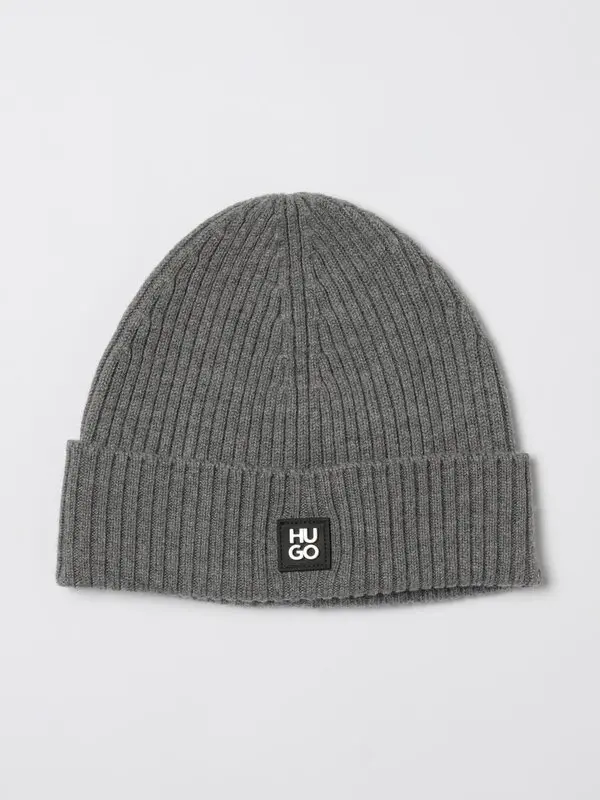 Hugo Ribbed Beanie - Grey