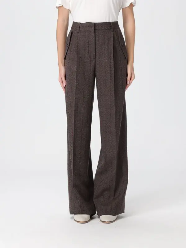 GOLDEN GOOSE Wide Leg Pants - Brown