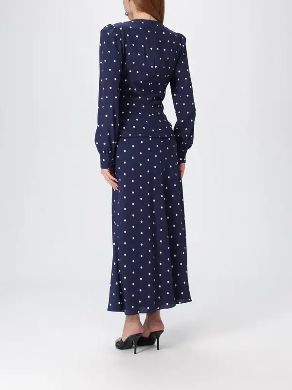 Alessandra Rich Printed Long Sleeve Dress