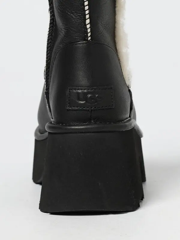 UGG Leather Platform Boots - Black