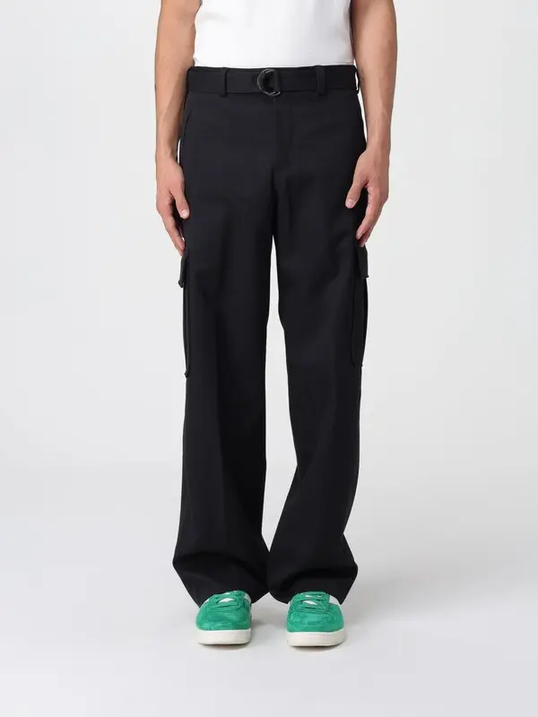 PT TORINO Pleated Belted Cargo Pants - Black