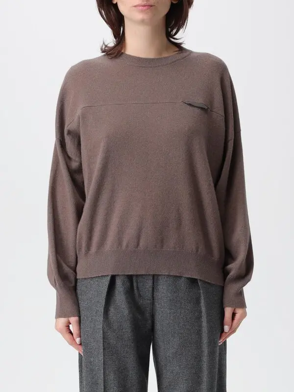 Brunello Cucinelli Crew Neck Sweater - Cocoa