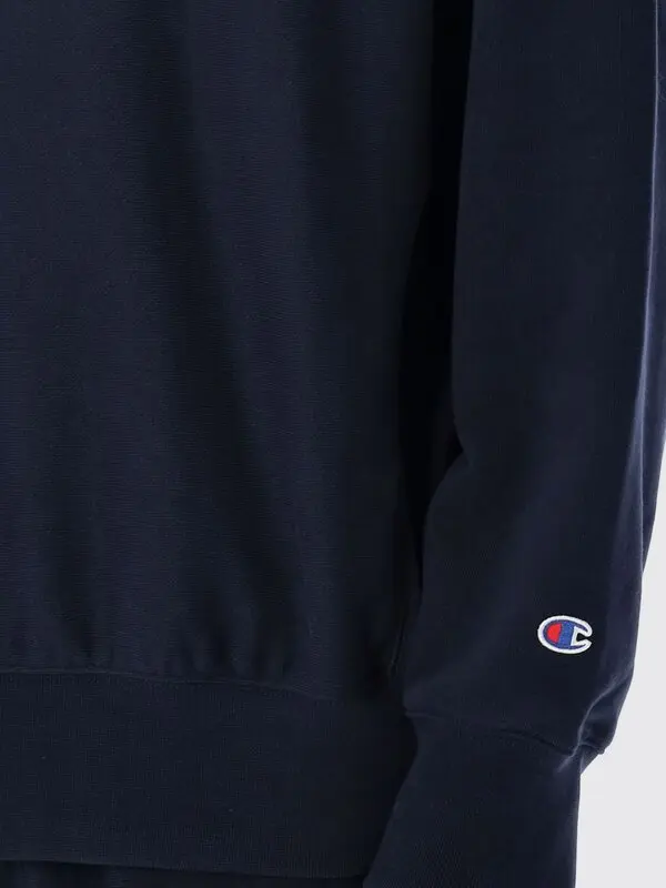 Champion Crewneck Sweatshirt With Logo Detail - Blue