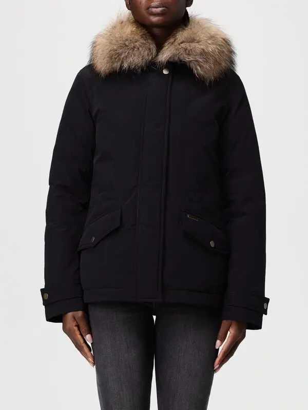 Woolrich Parka With Fur Trim - Black