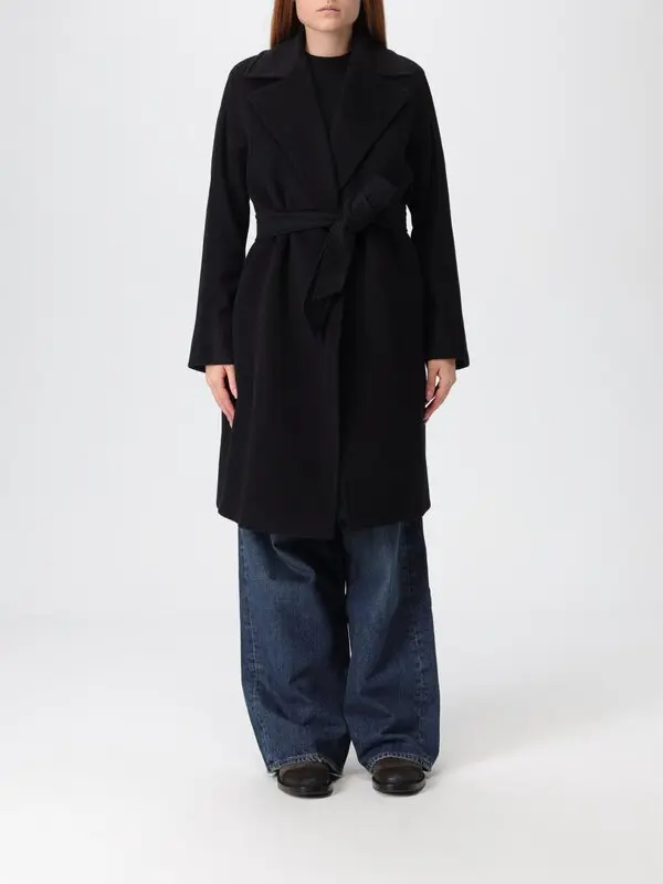 Max Mara Belted Coat - Black