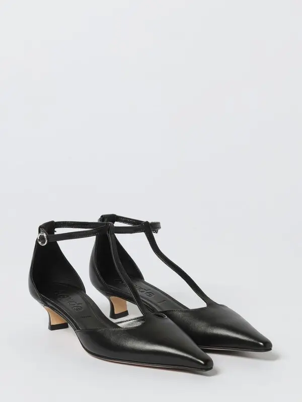AeydĒ T-bar Kitten Heel Pumps