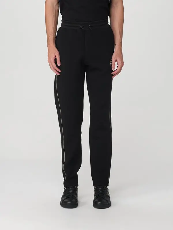 EA7 Logo Detail Track Pants - Black