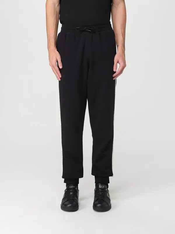 EA7 Track Pants With Contrast Piping - Black