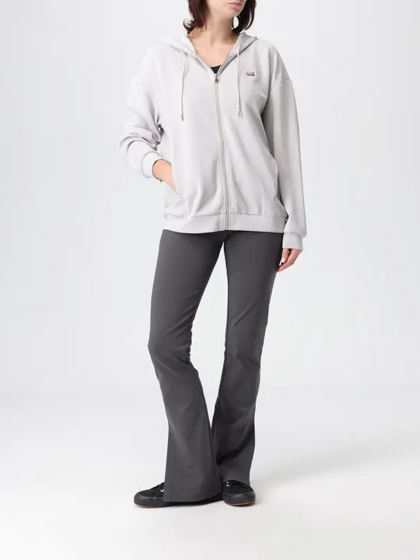 EA7 Zip-up Hoodie With Logo Detail - Ice