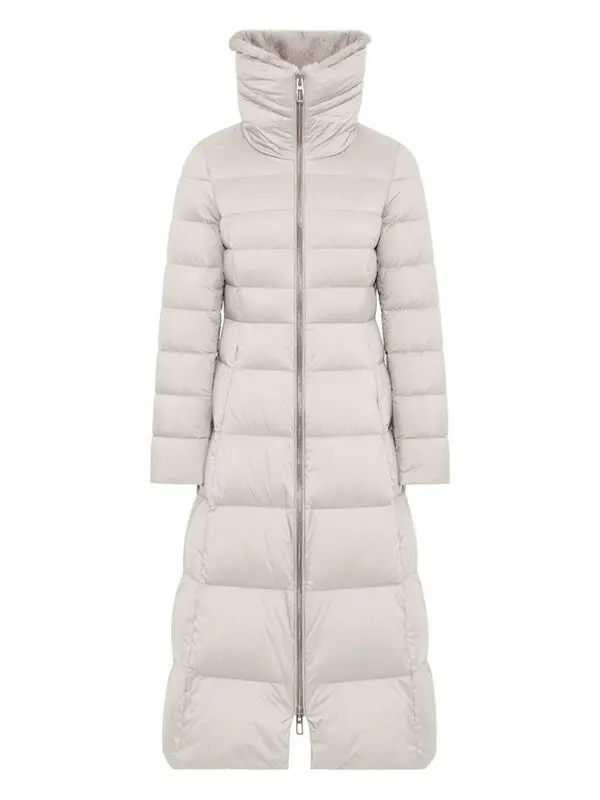 DUNO Glossy Quilted Coat - Beige