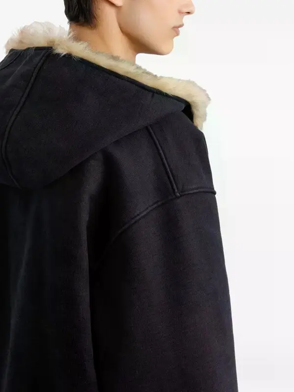 Dolce & Gabbana Faux-Fur Reversible Hooded Jacket - Black