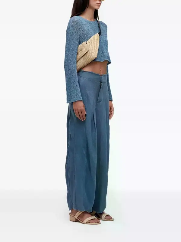 OSKLEN Pleated Frayed Trousers