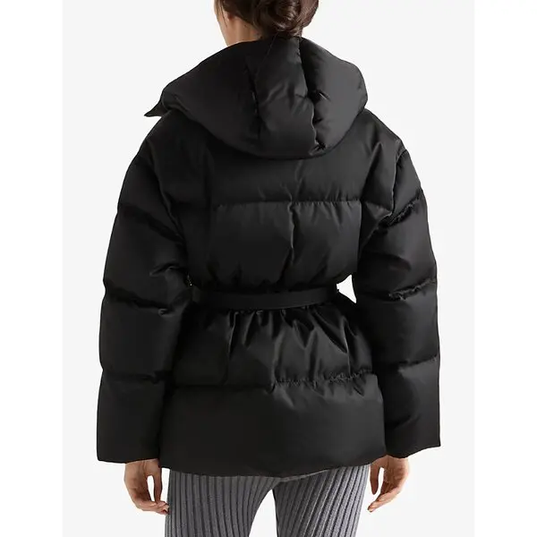 Prada Re-nylon Hooded Shell-down Puffer Jacket