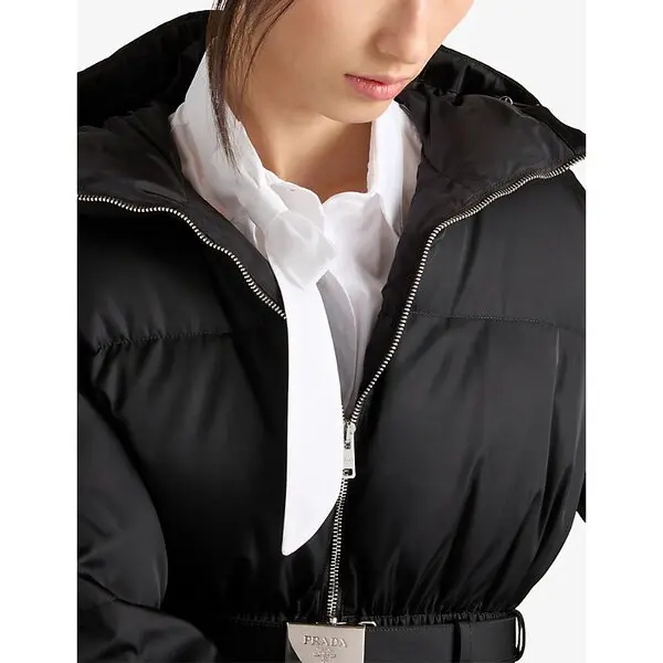 Prada Re-nylon Hooded Shell-down Puffer Jacket