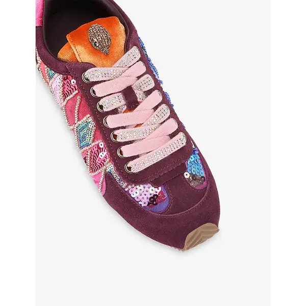 Kurt Geiger Islington Sequin Suede Trainers