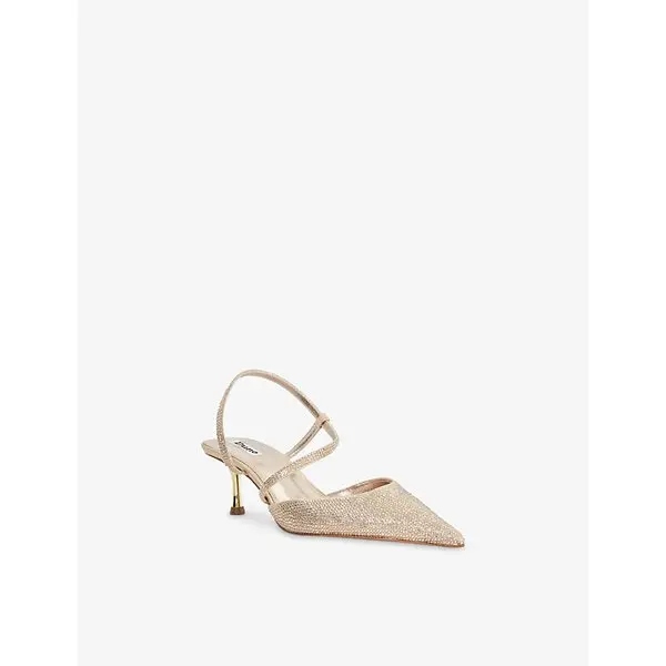 DUNE Woven Heeled Slingbacks