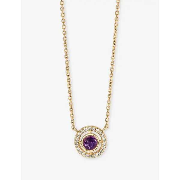 Astley Clarke 14ct Yellow-gold, Amethyst And Lab-grown Diamond Pendant Necklace - Yellow Gold