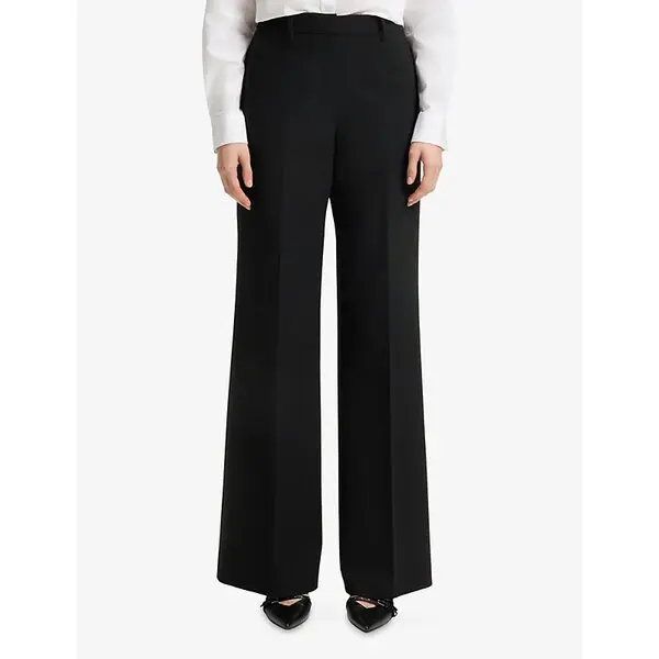 Hugo Mid-rise Wide-leg Trousers