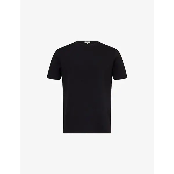 ARNE Essential Luxe Crewneck Stretch-cotton Blend T-shirt - Black