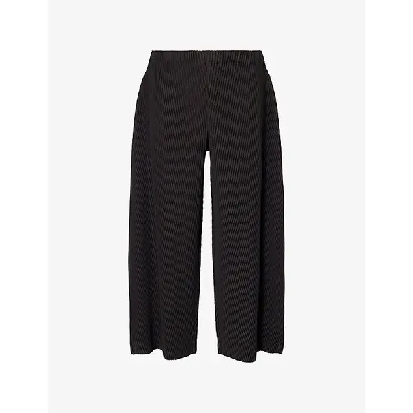 Issey Miyake Angular Stone Wide-leg Knitted Trousers