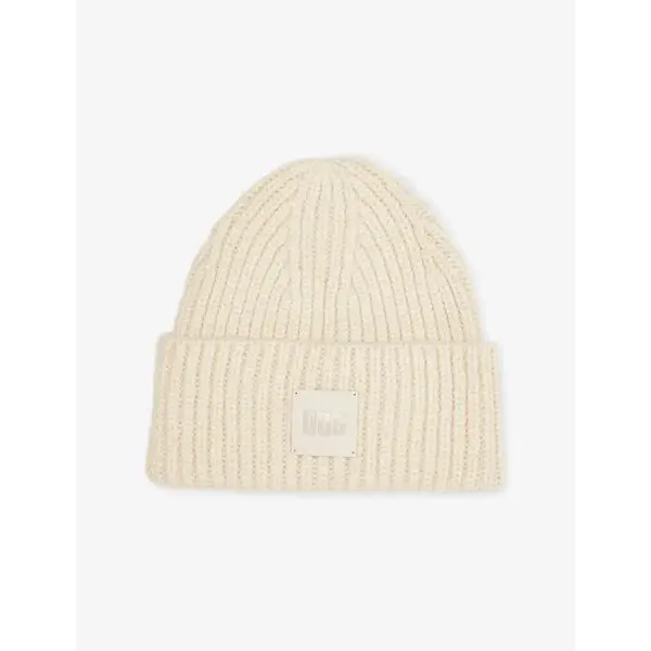 UGG Brand-patch Knitted Beanie - Cream
