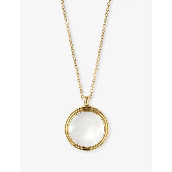 Astley Clarke Stilla Mother-of-pearl Locket Necklace - Yellow Gold Vermeil