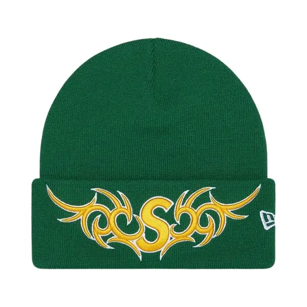 Supreme New Era Tribal S Logo Beanie - Green
