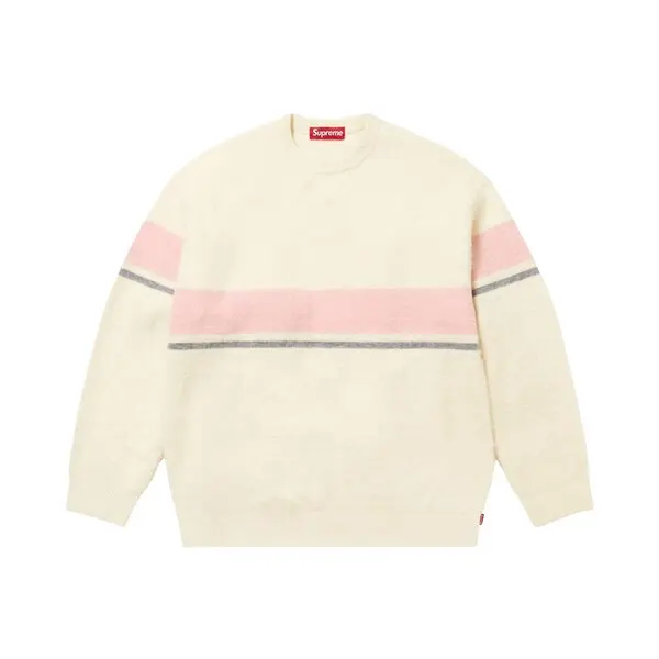 Supreme Brushed Stripe Sweater - Cream