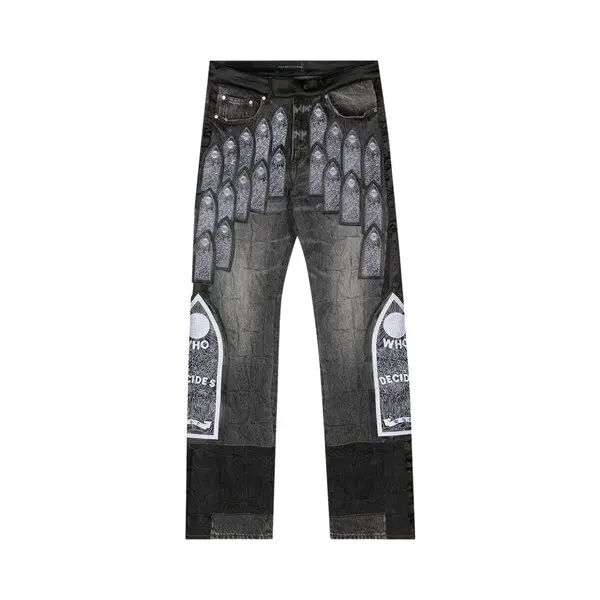 WHO DECIDES WAR Patched Arch Embroidered Pant