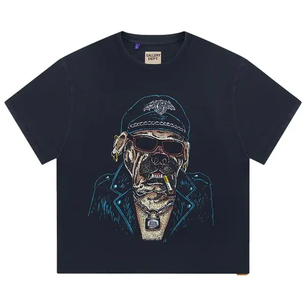 GALLERY DEPT. Oct Biker Dog Tee - Black