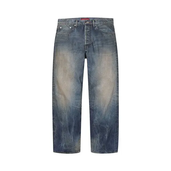 Supreme Distressed Loose Fit Selvedge Jean - Blue