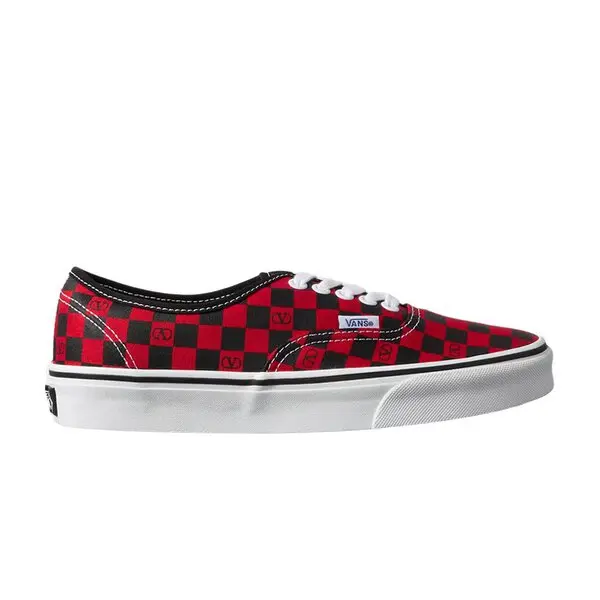 VANS Valentino Garavani X Authentic Checkerboard Sneakers - Red
