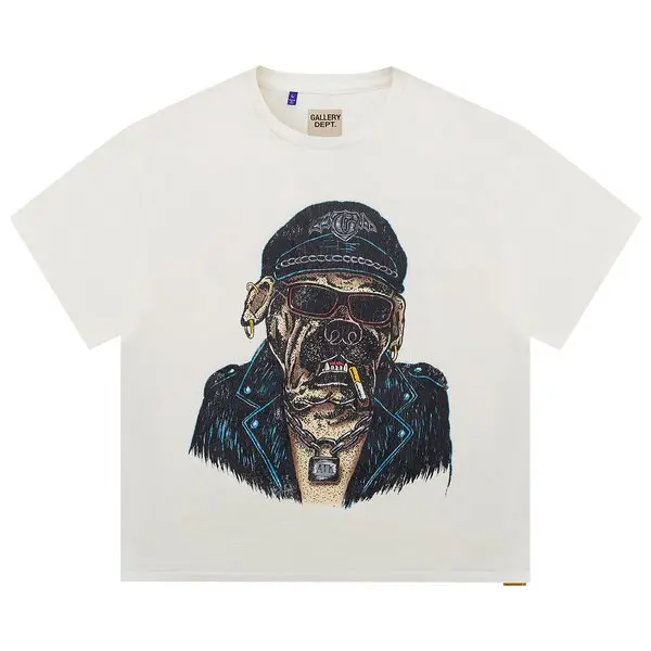 GALLERY DEPT. Oct Biker Dog T-shirt - White