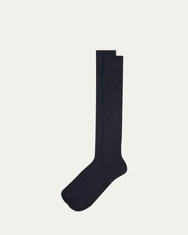 Loro Piana Sottile Mid-calf Socks - Navy