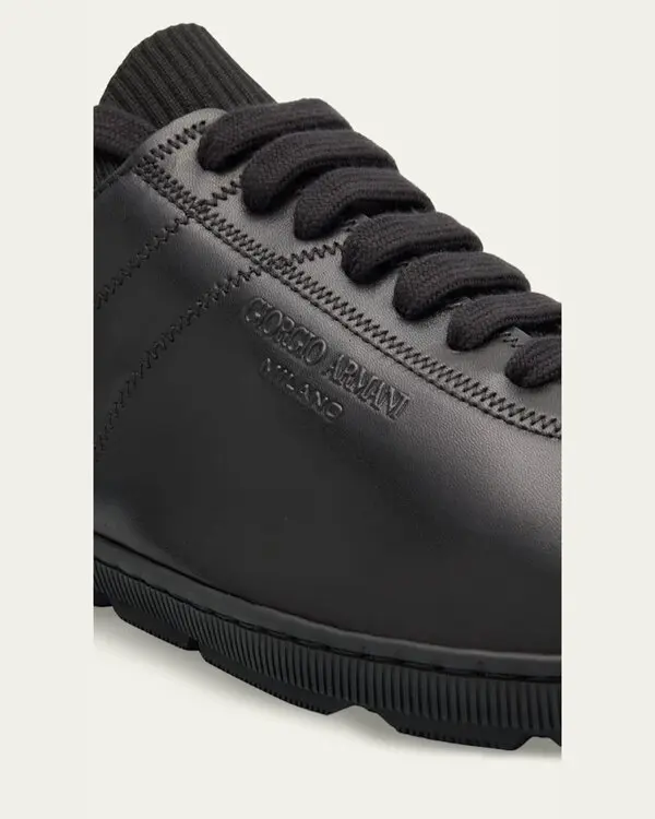 Giorgio Armani Leather Low-top Sneakers