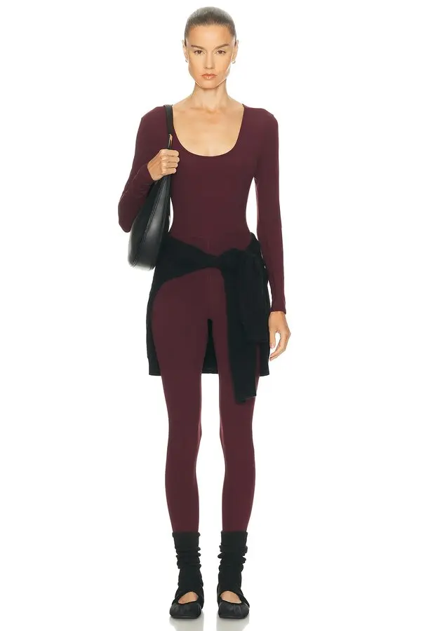 Splits59 Chloe Air Weight Jumpsuit - Dark Cherry