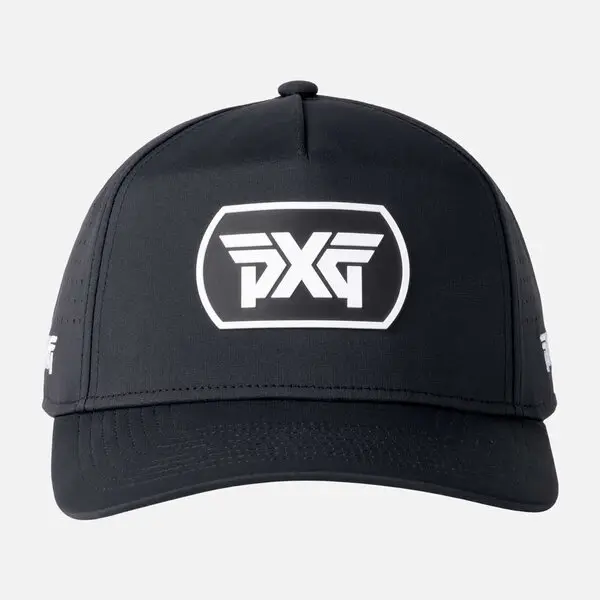 PXG Dog Tag 5-panel Snapback Cap - Black/white