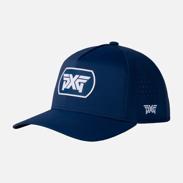 PXG Dog Tag 5-panel Snapback Cap - Navy/white