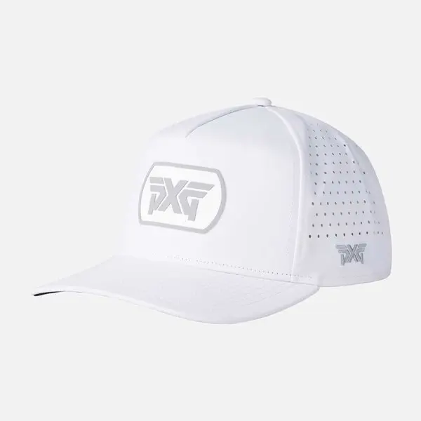 PXG Dog Tag 5-panel Snapback Cap - White/grey