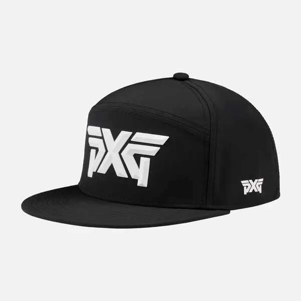 PXG Camper Flat Bill Snapback Cap - Black